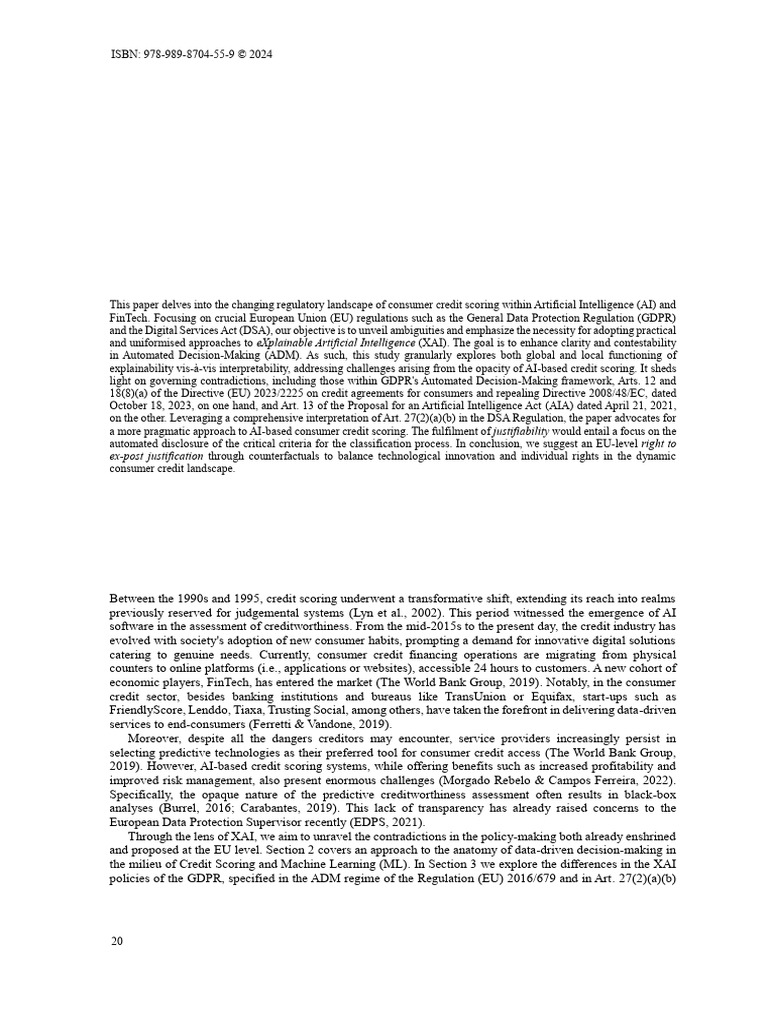 Eu Right To Justifications For Post-Scoring Classifiers | PDF ...