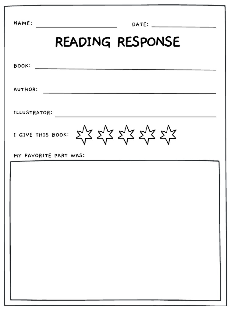 Reading Response Template for Books | PDF
