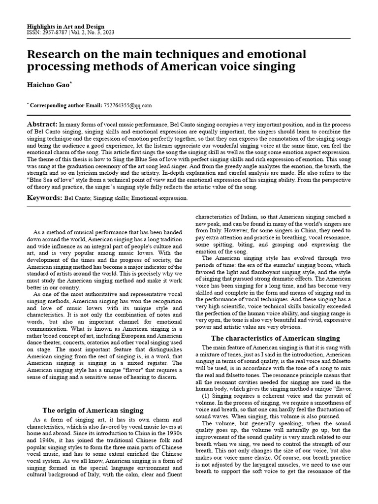 Mastering American Singing Techniques | PDF | Singing | Human Voice