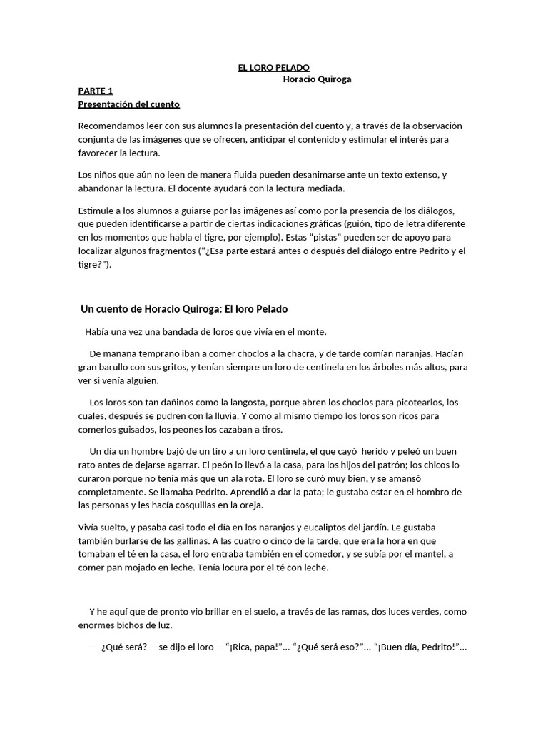 Sec EL LORO PELADO | PDF