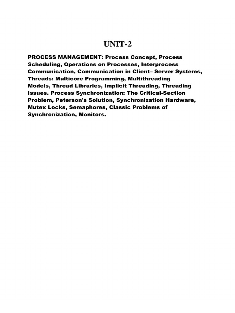 Unit 2 OS - PDF 2 | PDF