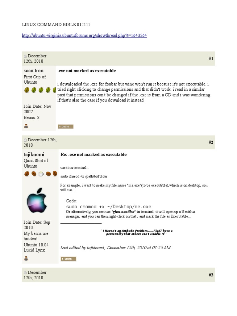 Linux Command Bible 012111 | PDF | Ubuntu (Operating System) | Sudo