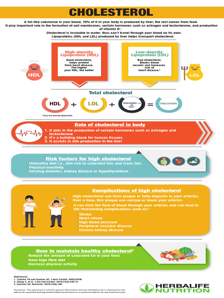 Final Cholesterol Infographic | PDF | Cholesterol | High Density ...