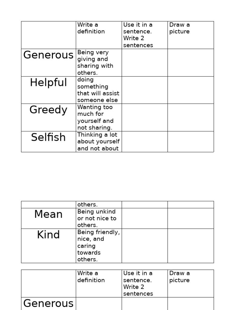 Unit 3vocabulary Words Worksheet | PDF