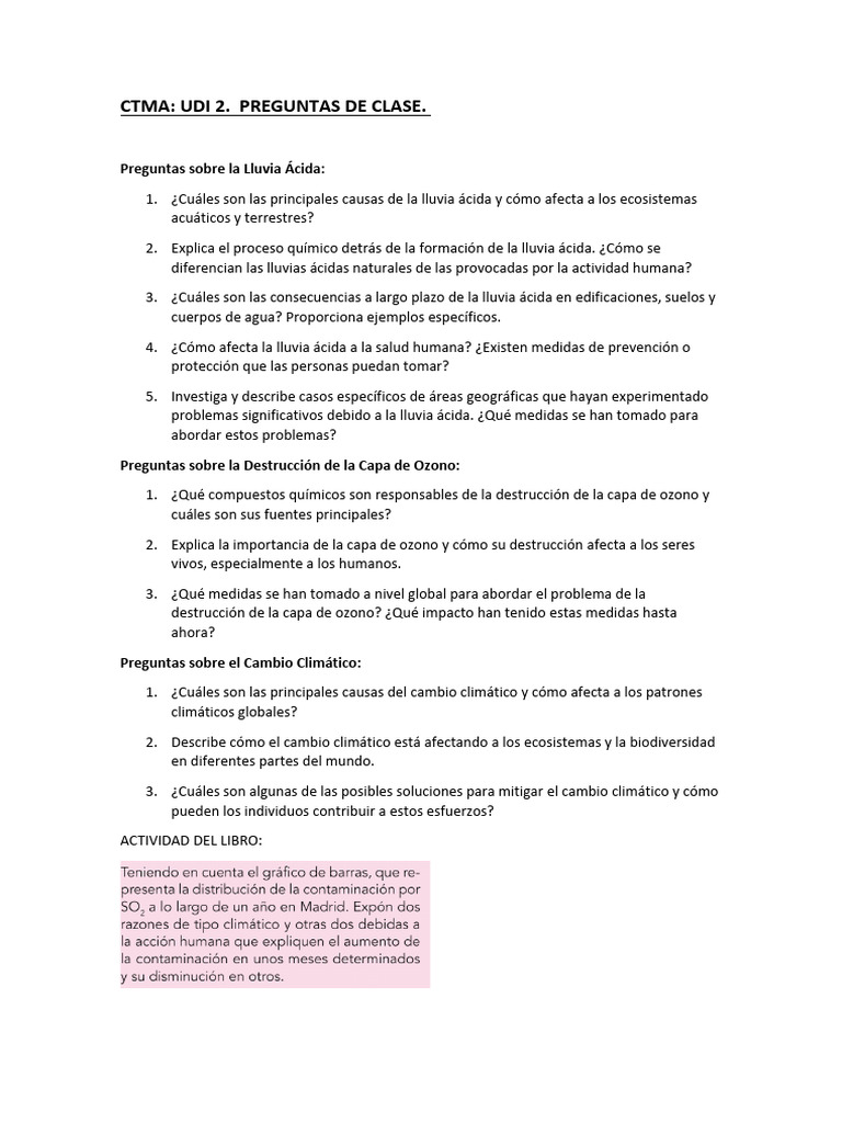 Actividades Ctma | PDF | Gases de efecto invernadero | La contaminación del aire