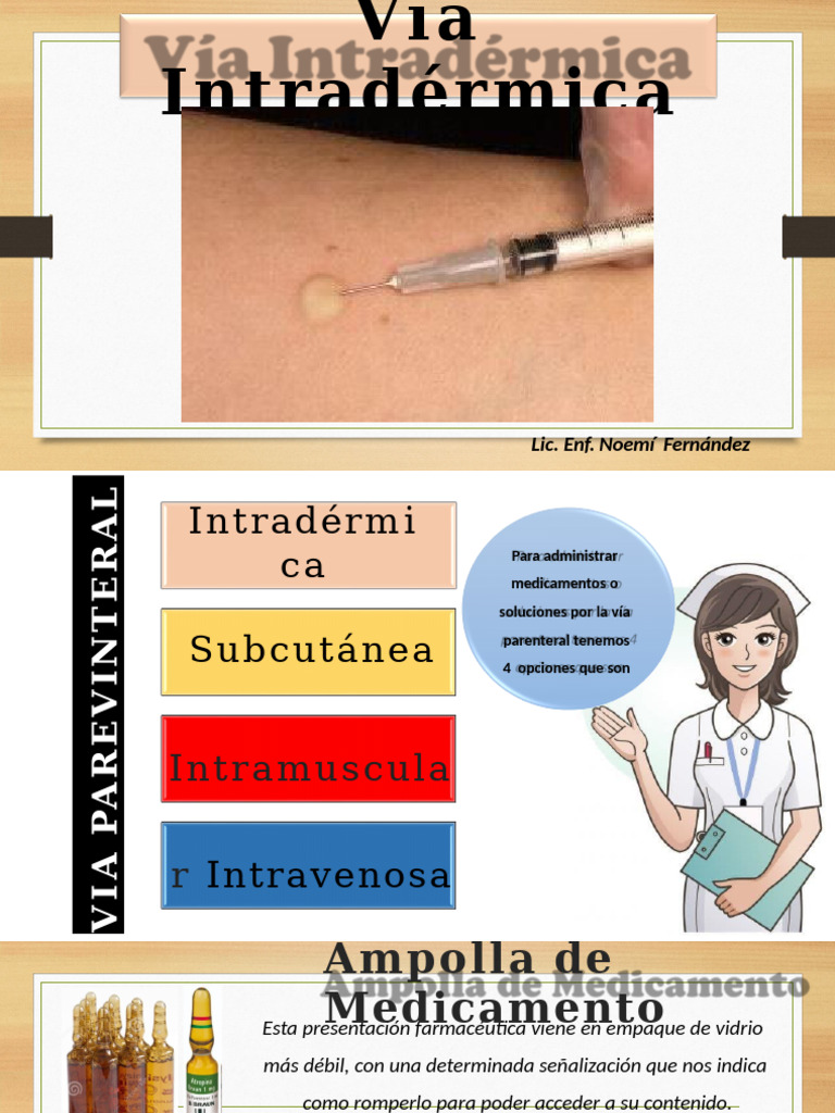 Via Administracion Intradermica | PDF | Inyección (medicina) | Terapia