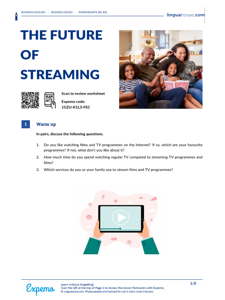 The Future of Streaming British English Teacher B1 B2 | PDF | Netflix ...