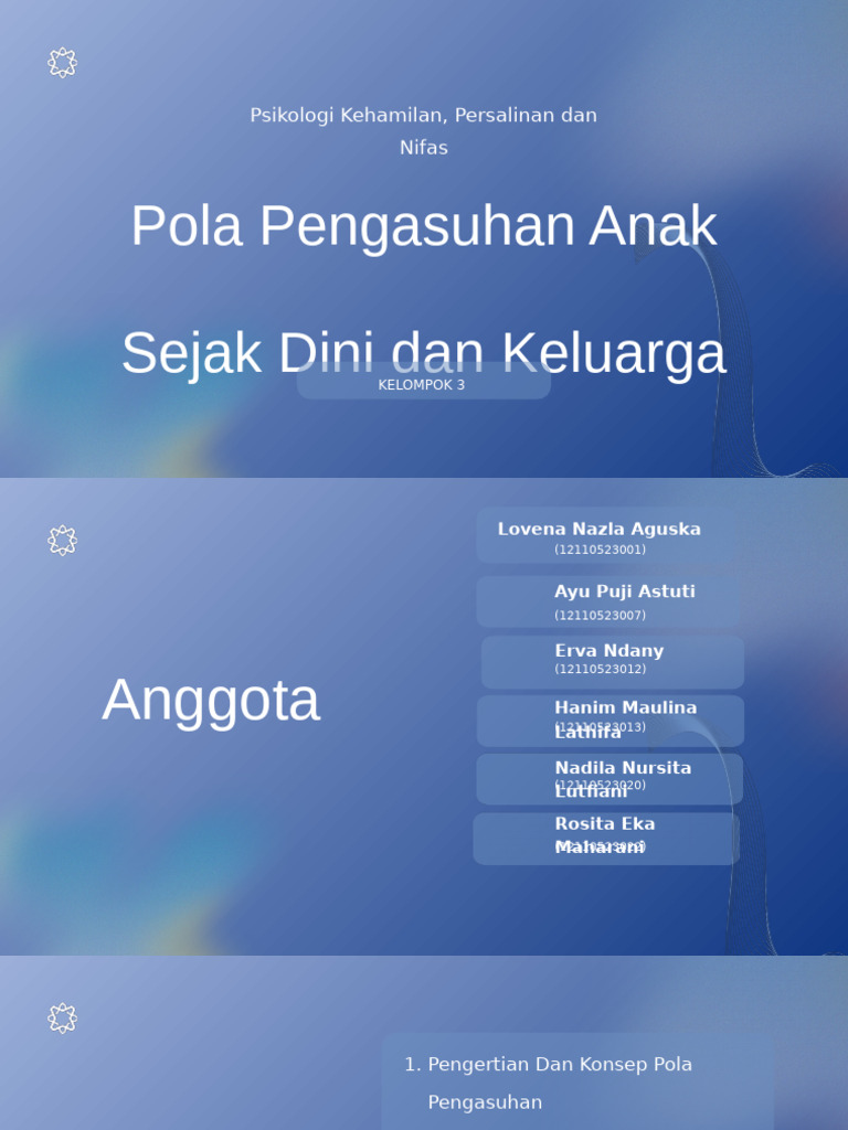 Kel 3. Pola Pengasuhan Anak Sejak Dini Dan Keluarga | PDF