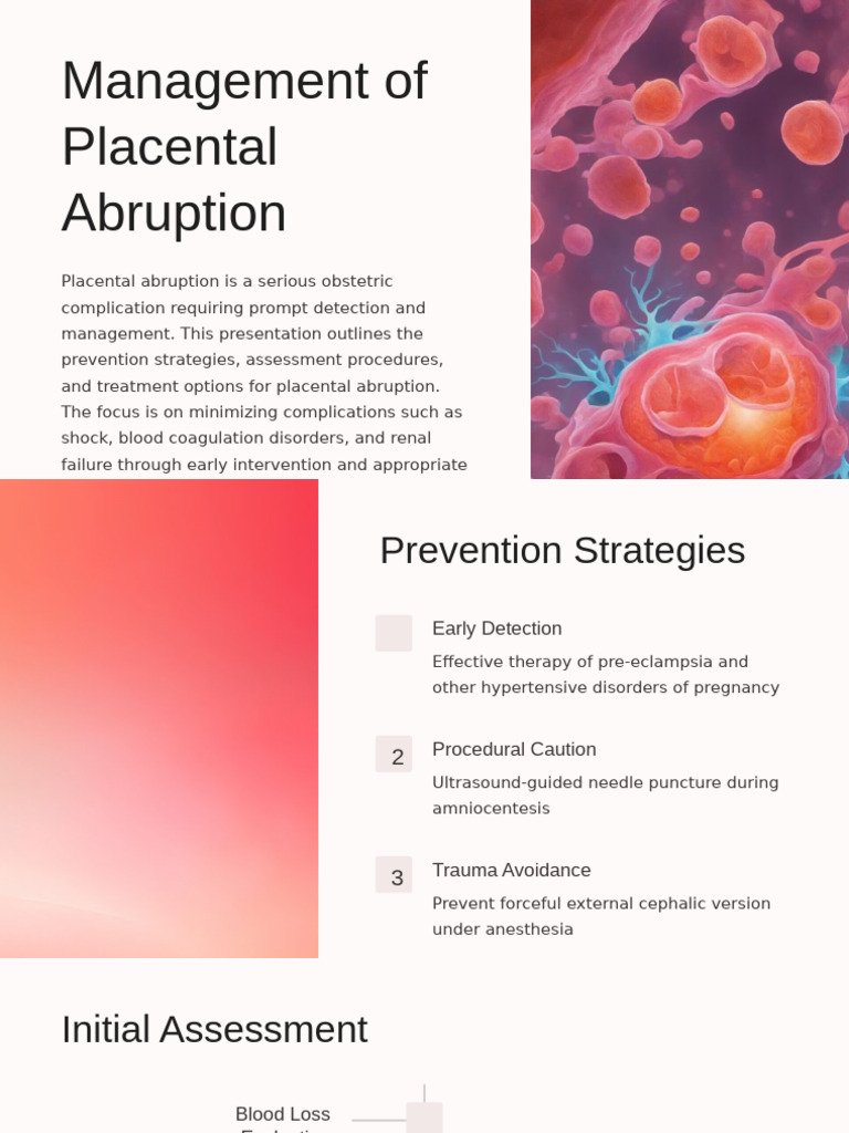 Management of Placental Abruption | PDF | Childbirth | Diseases And ...