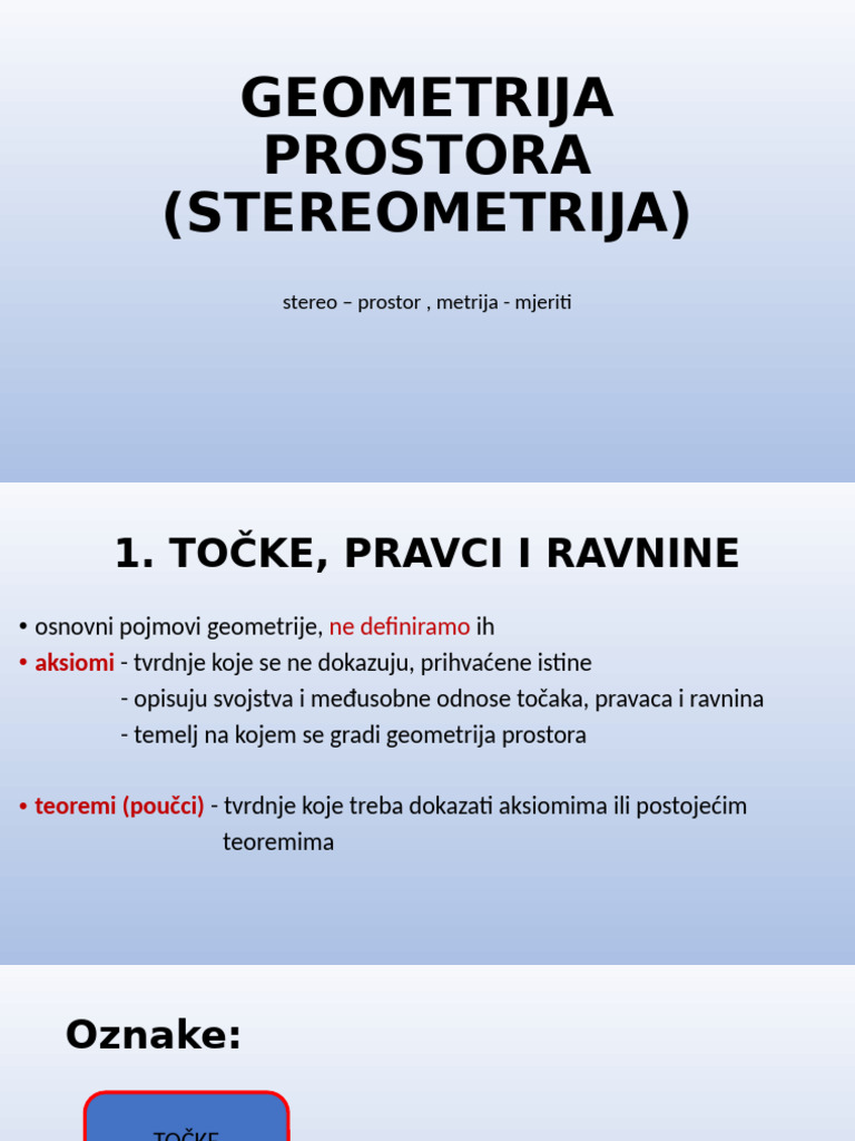 Geometrija Prostora | PDF