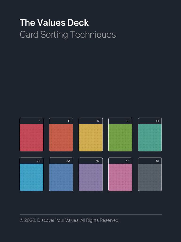 The Values Deck - Card Sorting Techniques - en | PDF | Motivation ...