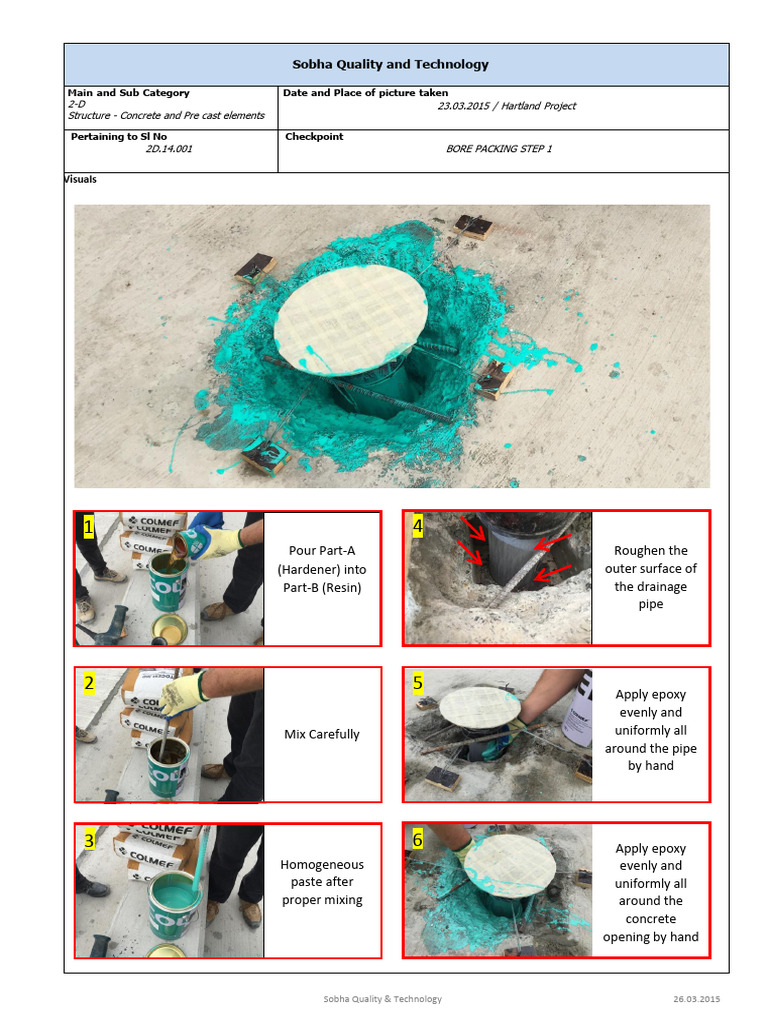Bore Packing Techniques for Concrete Structures | PDF | Concrete | Epoxy