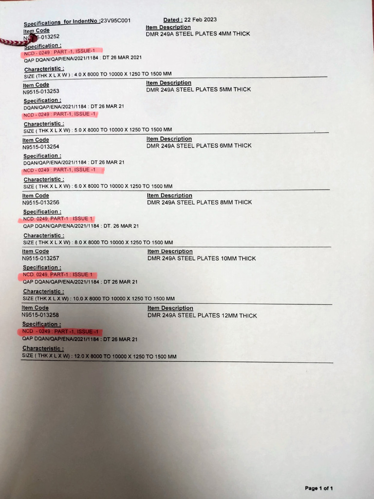 DMR 249A Steel | PDF