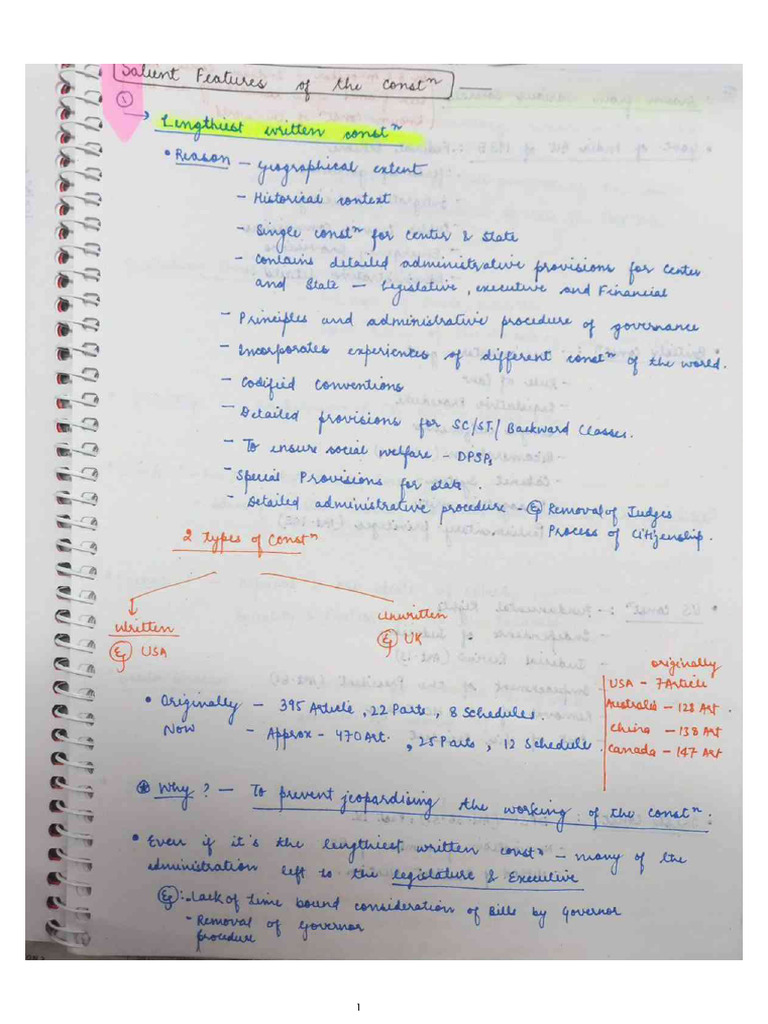 Polity Class Notes UPSC | PDF