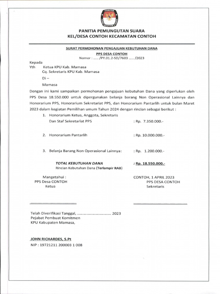 Contoh SPJ Pps | PDF