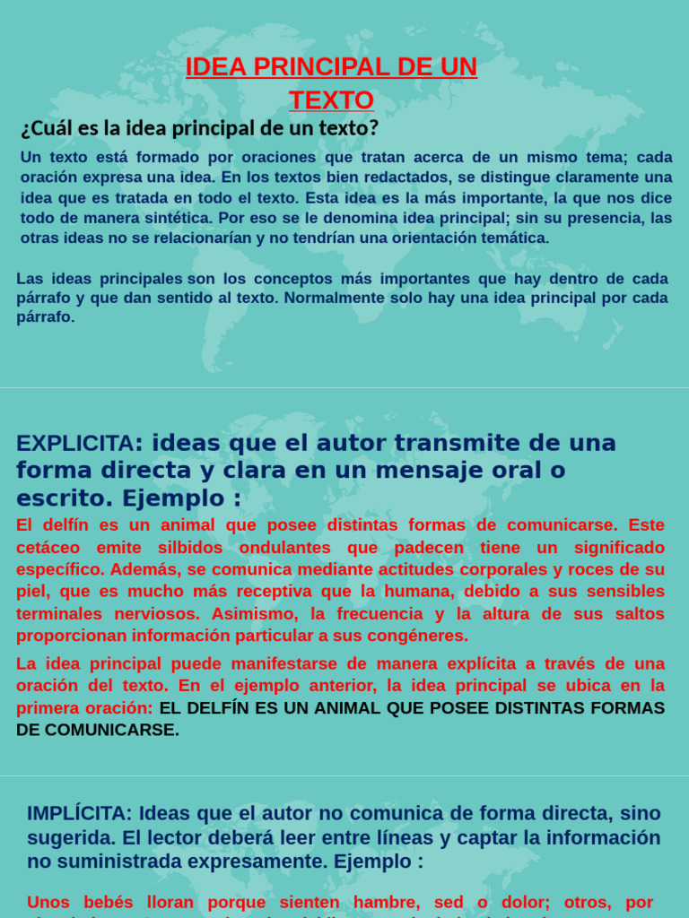 Diapositivas Idea Principal | PDF