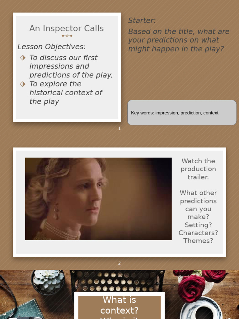 1 - An Inspector Calls - Context & Act 1 | PDF