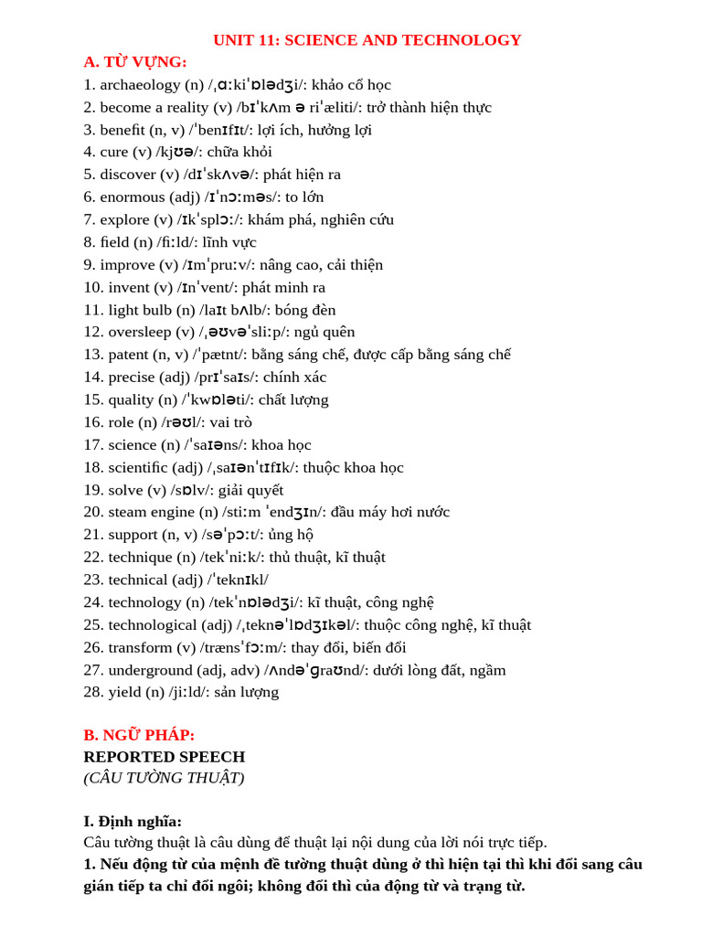 Bài tập Anh 8 theo unit E8 UNIT 11 | PDF