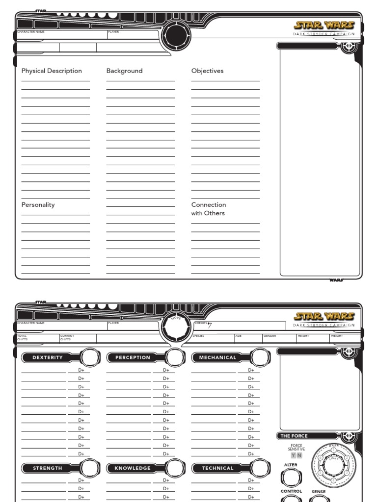 StarWars d6 CharSheet