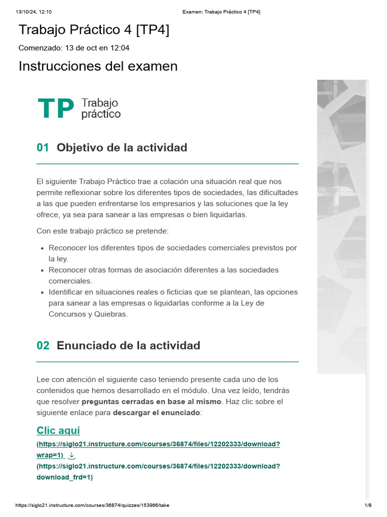 Trabajo Práctico 4 (TP4) Marcos Legales 2024 88.33% JP | PDF | Bancarrota | Bienes (Ley)