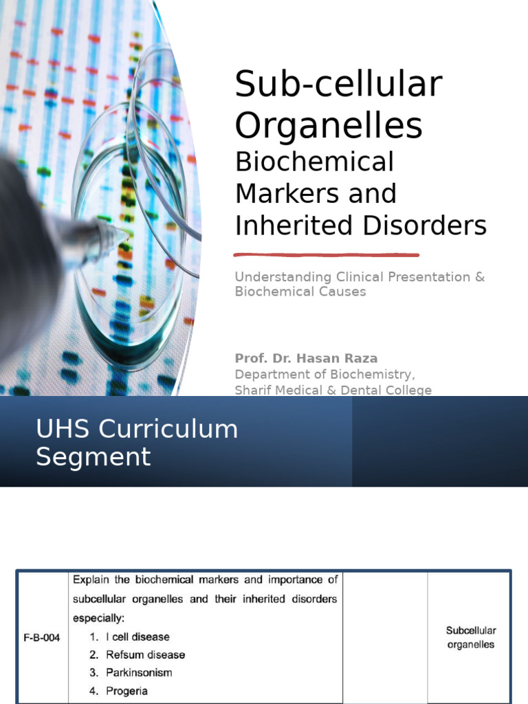 Biochemistry Biochemical Markers Subcellular Organelles Disease | PDF ...