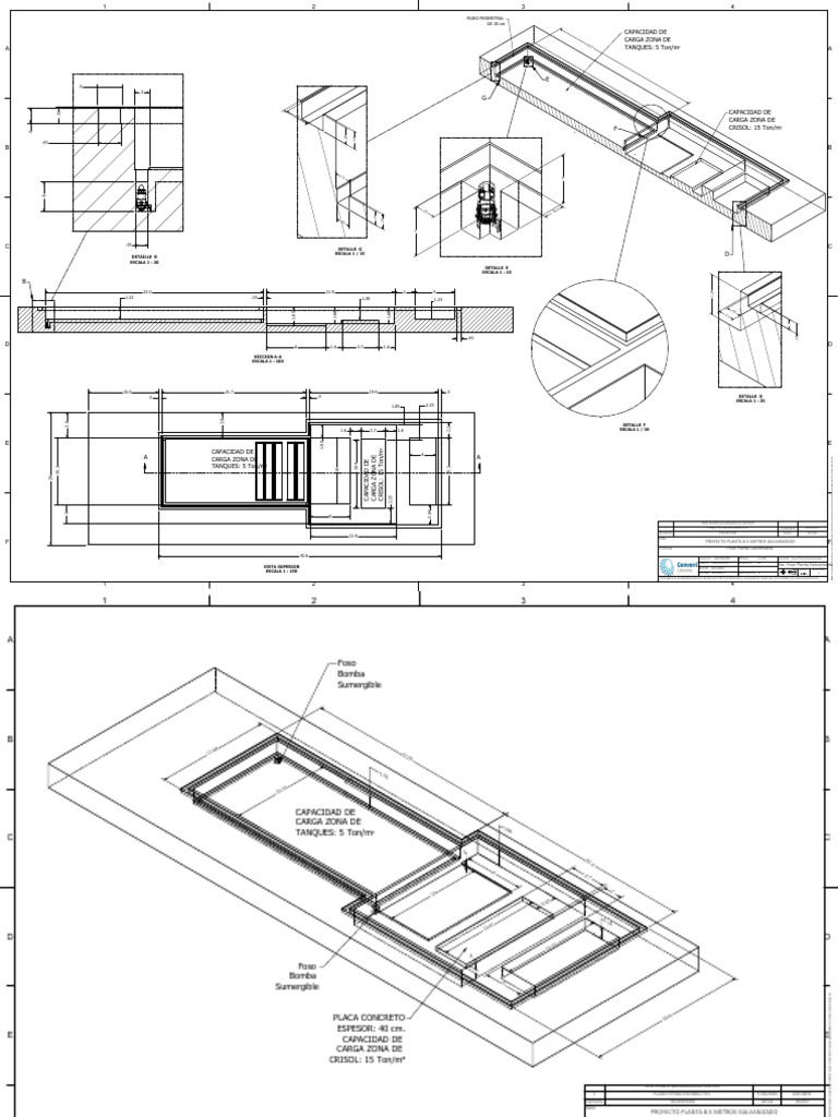 Plano Foso Planta Galvanizado 8.5m | PDF | Plantas | Botánica