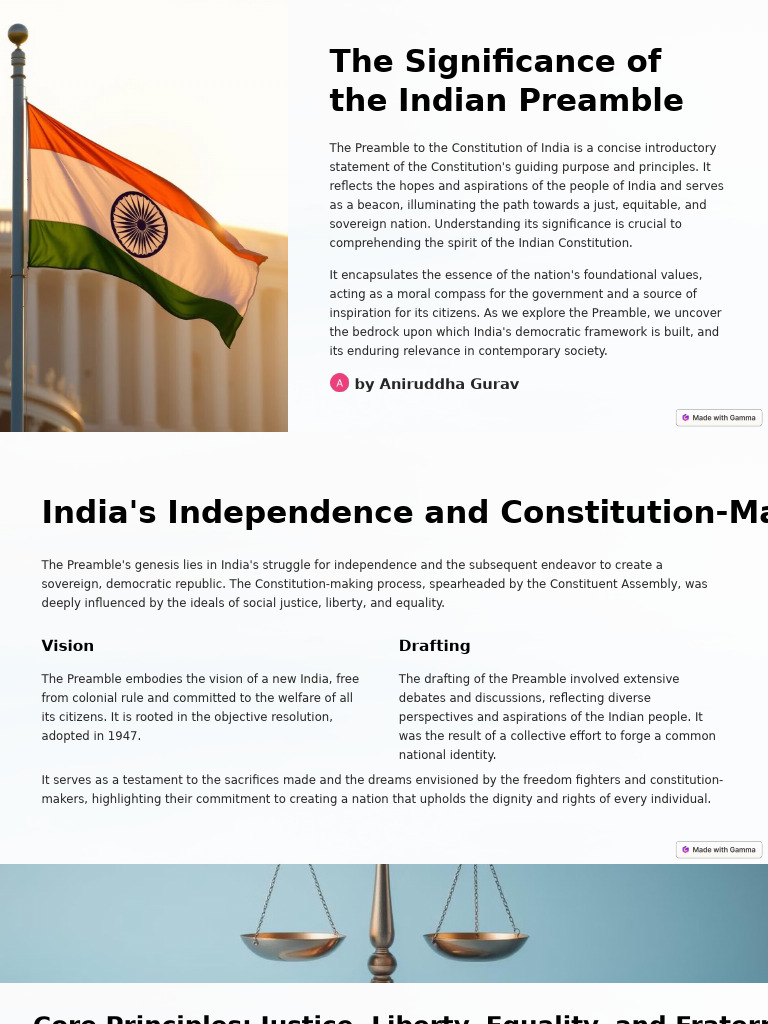 The Significance of The Indian Preamble | PDF | Justice | Crime & Violence