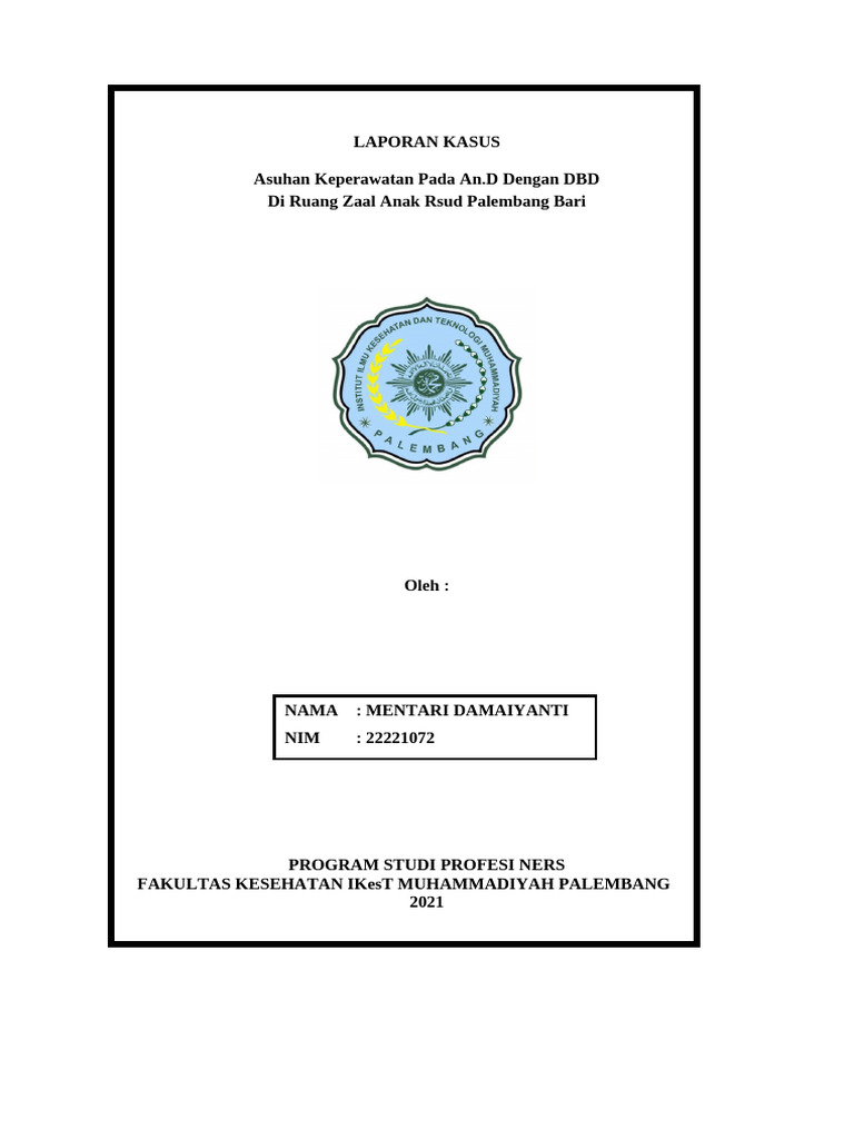 Laporan Kasus Lengkap DBD | PDF