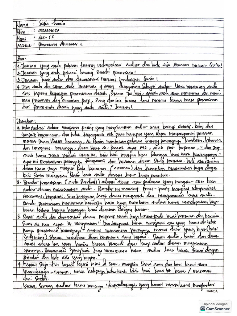 UTS PAK 1 - Sofia Hanin (0502221052) 2 | PDF