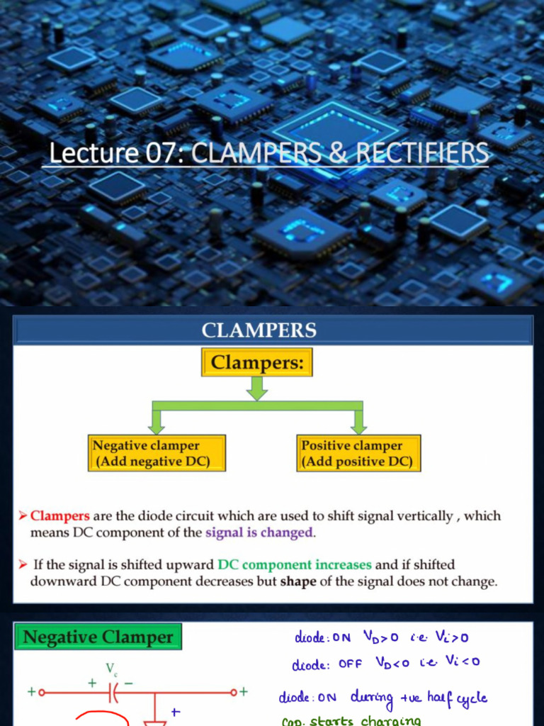 ImTgArtist Lecture 07 Diode Clampers and Rectifiers ImT.pdf | PDF