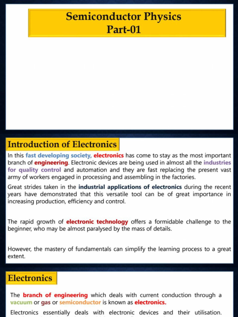 ImTgArtist - Lecture - 01 - Semiconductor - Physics - Part - 01 ImT PDF ...