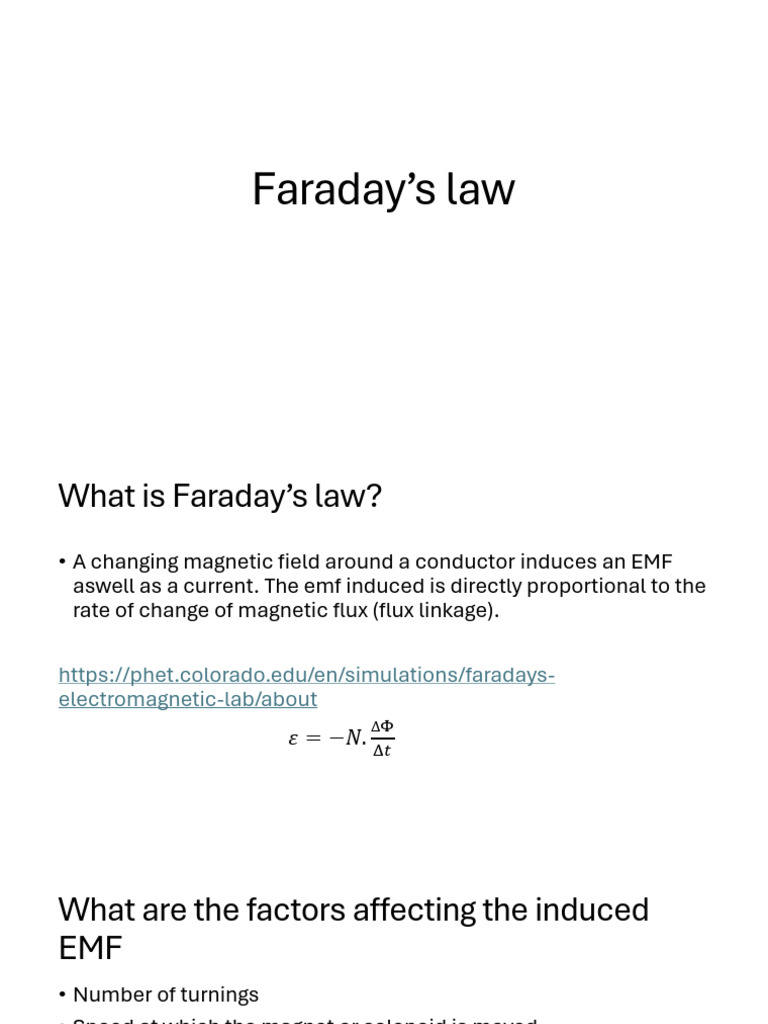 Understanding Faraday's Law of Induction | PDF