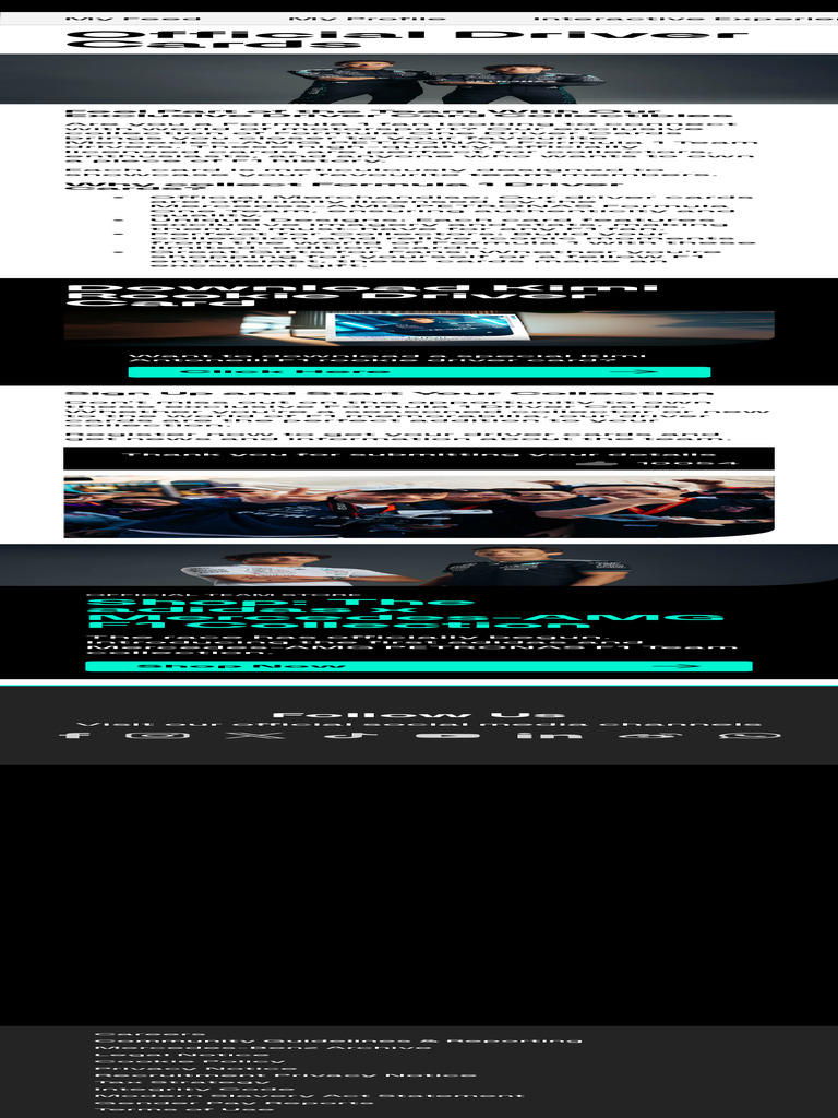 Driver Cards - Mercedes-AMG PETRONAS F1 Team | PDF