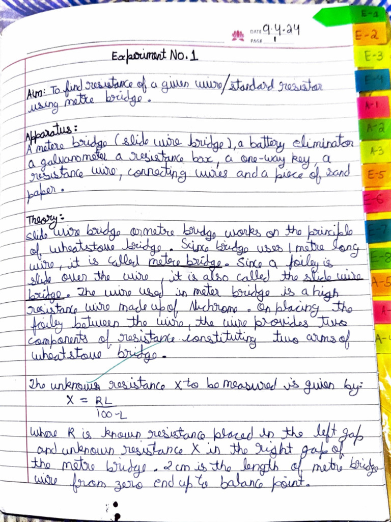 Physics Term 1 Practical File | PDF