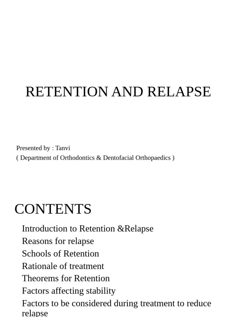 Theorems of Retention in Orthodontics | PDF | Orthodontics | Mouth