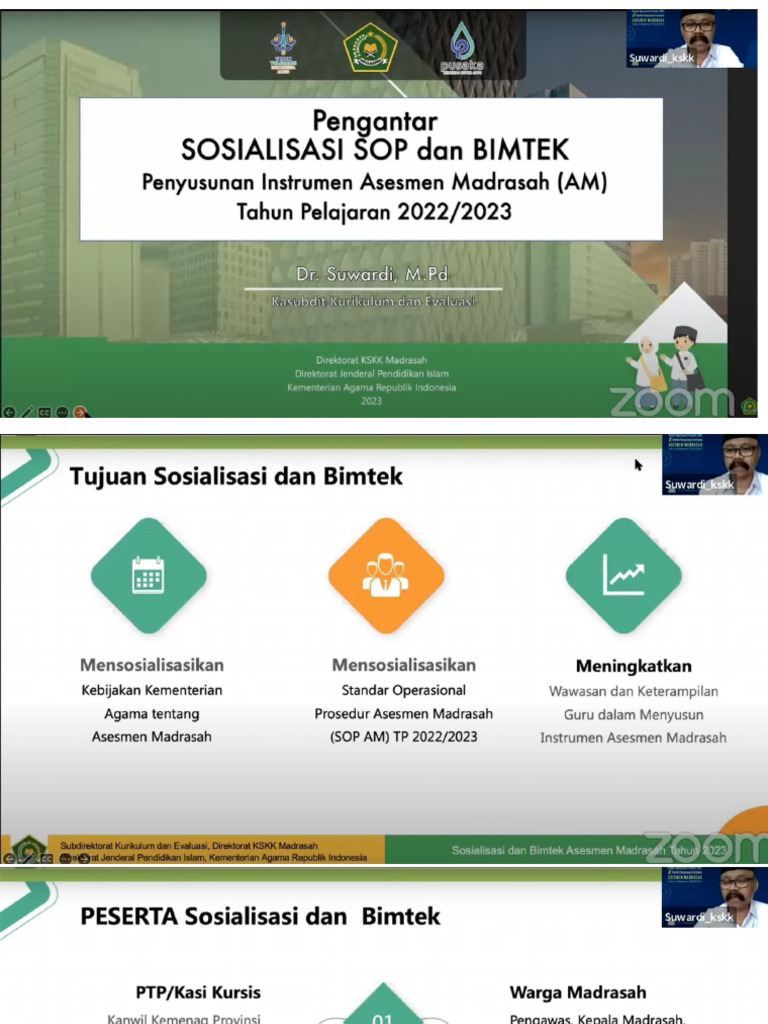 PPT Sosialisasi Dan Bimtek SOP Penyusunan Instrumen AM | PDF