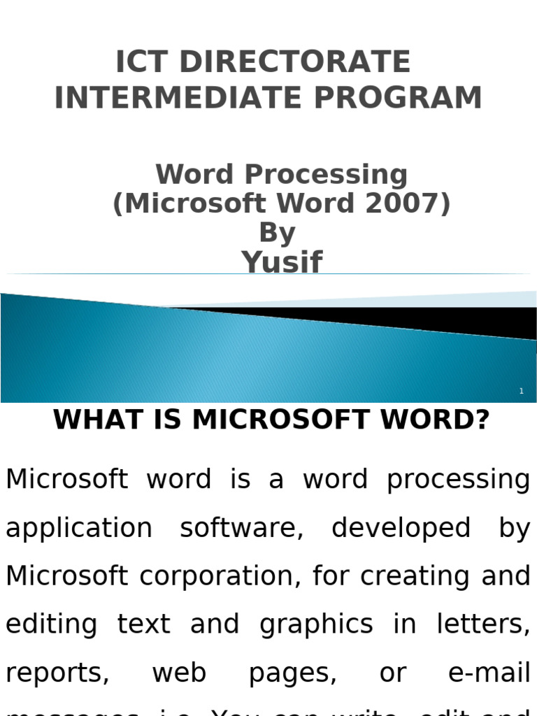 Word 2007 Presentation - Editted | PDF