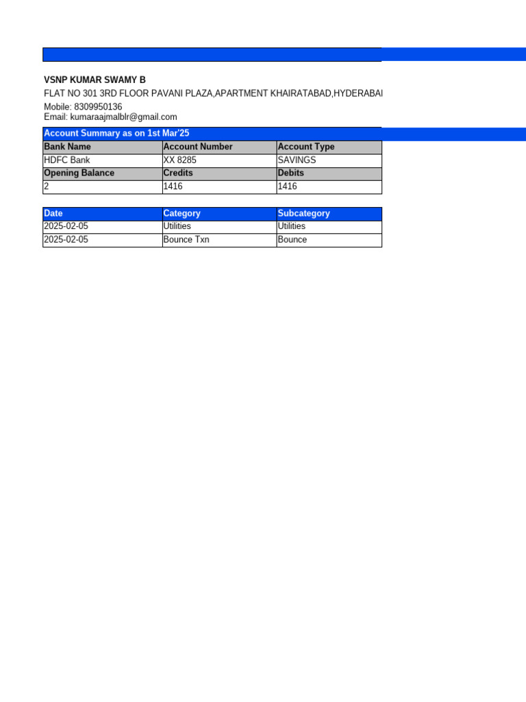 Consolidated Bank Statement Feb2025 | PDF