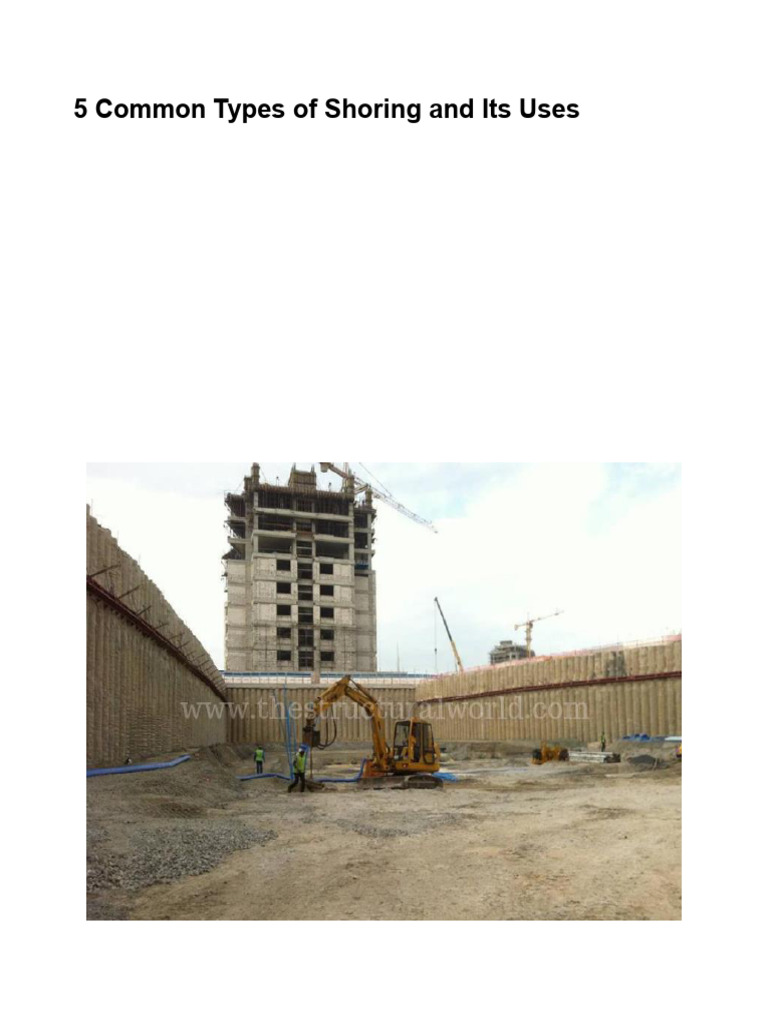 Common Types of Shoring and Its Uses | PDF | Deep Foundation ...