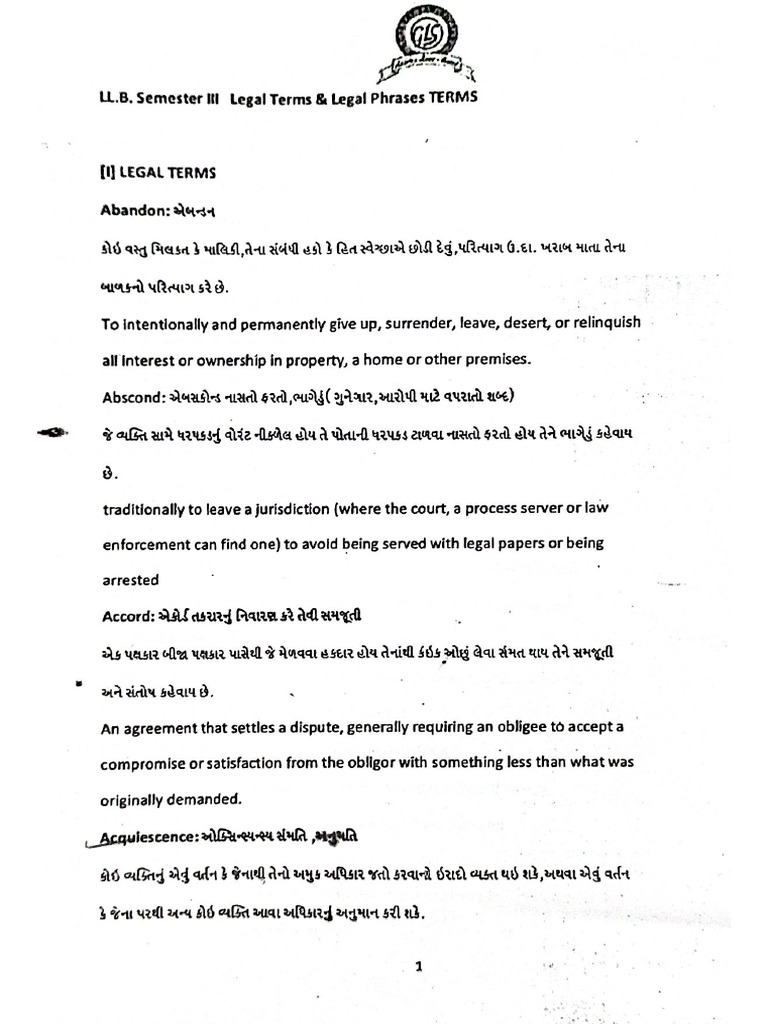 Legal Terms PDF | PDF