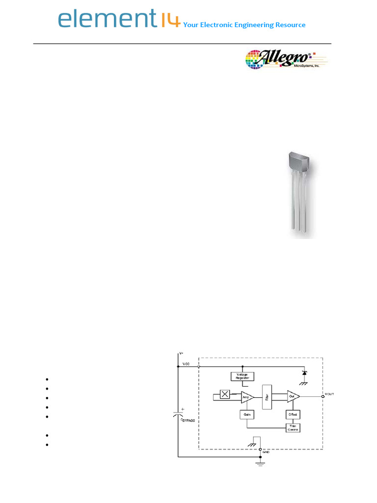 20continuous Time Ratiometric Linear Hall-Effect Sensor IC2020 | PDF | Electrical Engineering ...