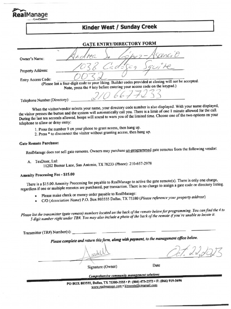 Gate Entry Forms | PDF