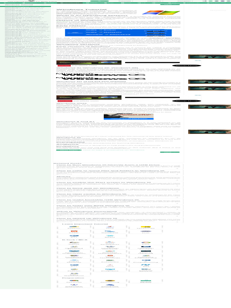 Comprehensive Windows Tutorial Guide | PDF | Microsoft Windows | Windows 7