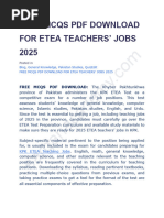 ETEA PST Past Papers PDF | PDF