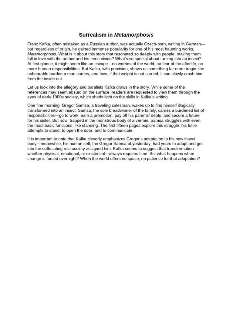 Surrealism in Metamorphosis | PDF