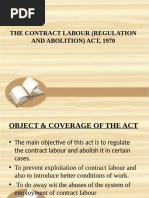 CLRA Act 1970 Overview and Provisions | PDF | License | Employment