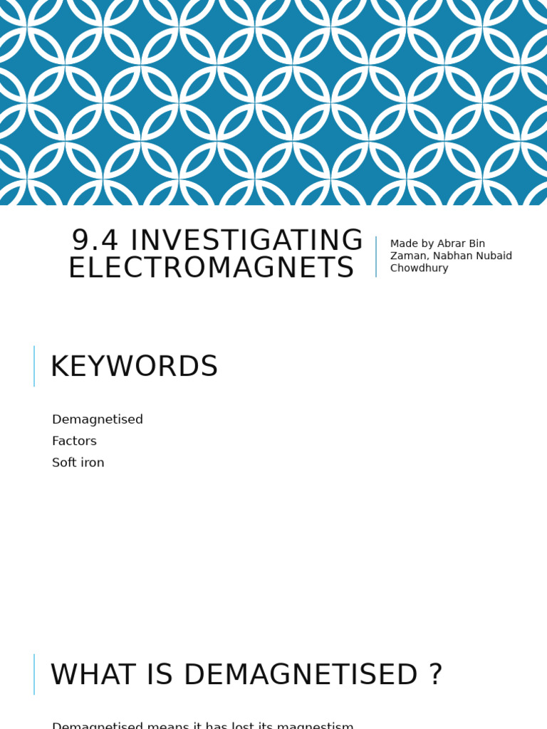 9.4 Investigating electromagnets | PDF