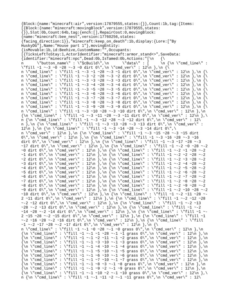 NBT Build House by HuskyDG | PDF | Minecraft