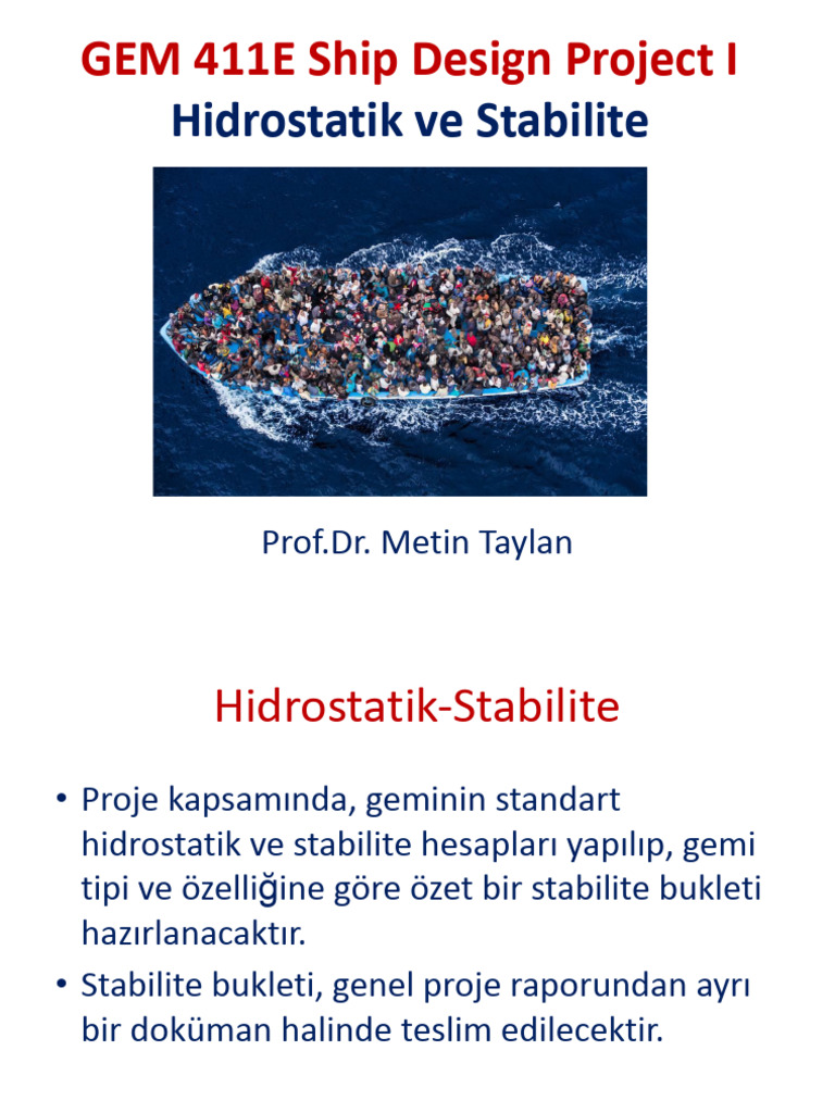 Proje I Stabilite Sunum 2025.Pptx (1) | PDF