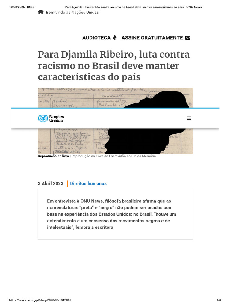 Djamila Ribeiro Racismo | PDF | Negros | Racismo